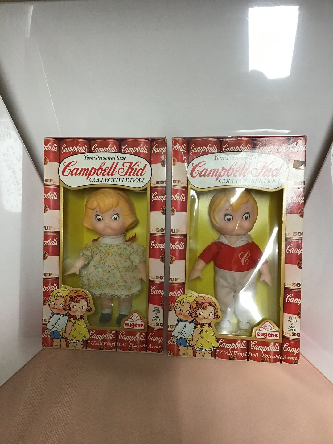 Pair of Your Personal Size Campbell Kid Collectible Dolls, 1984, Hong ...