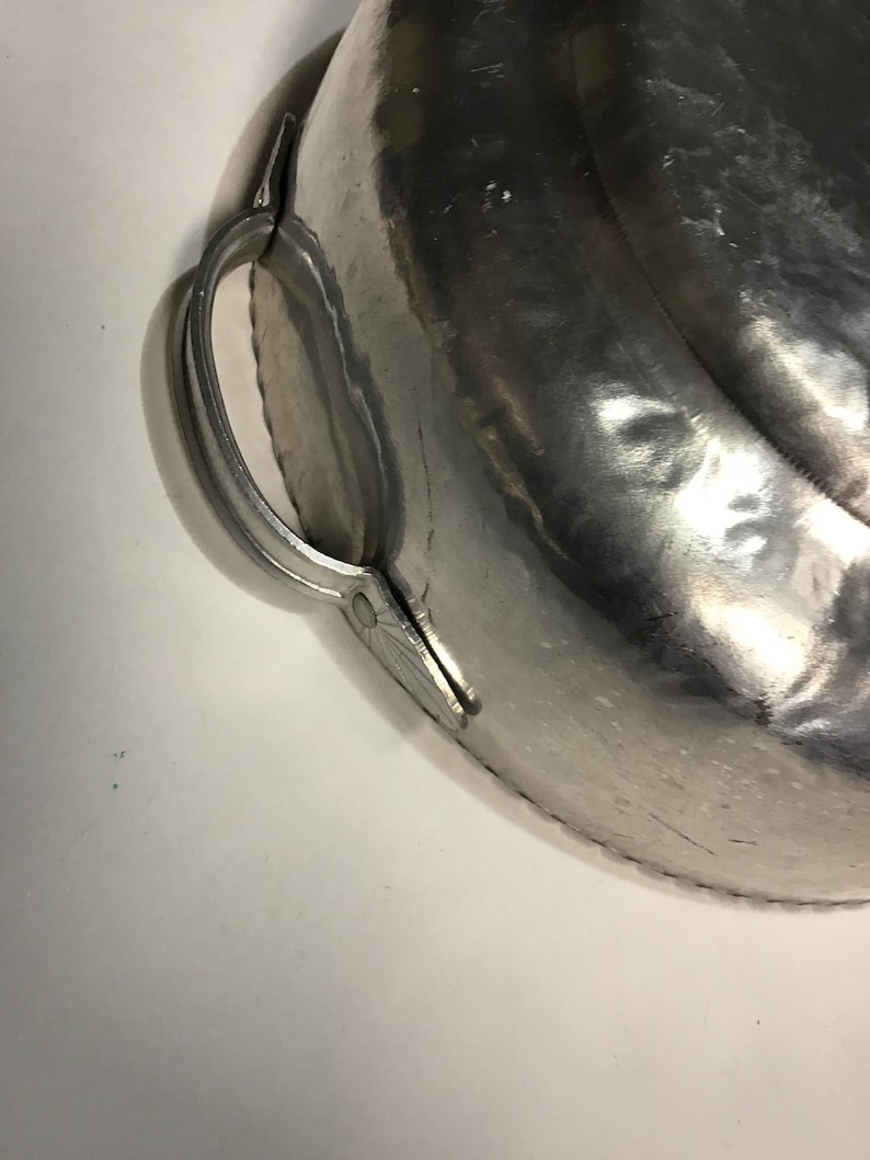 Hand Wrought Creations by Rodney Kent #461 Hammered Aluminum Covered ...