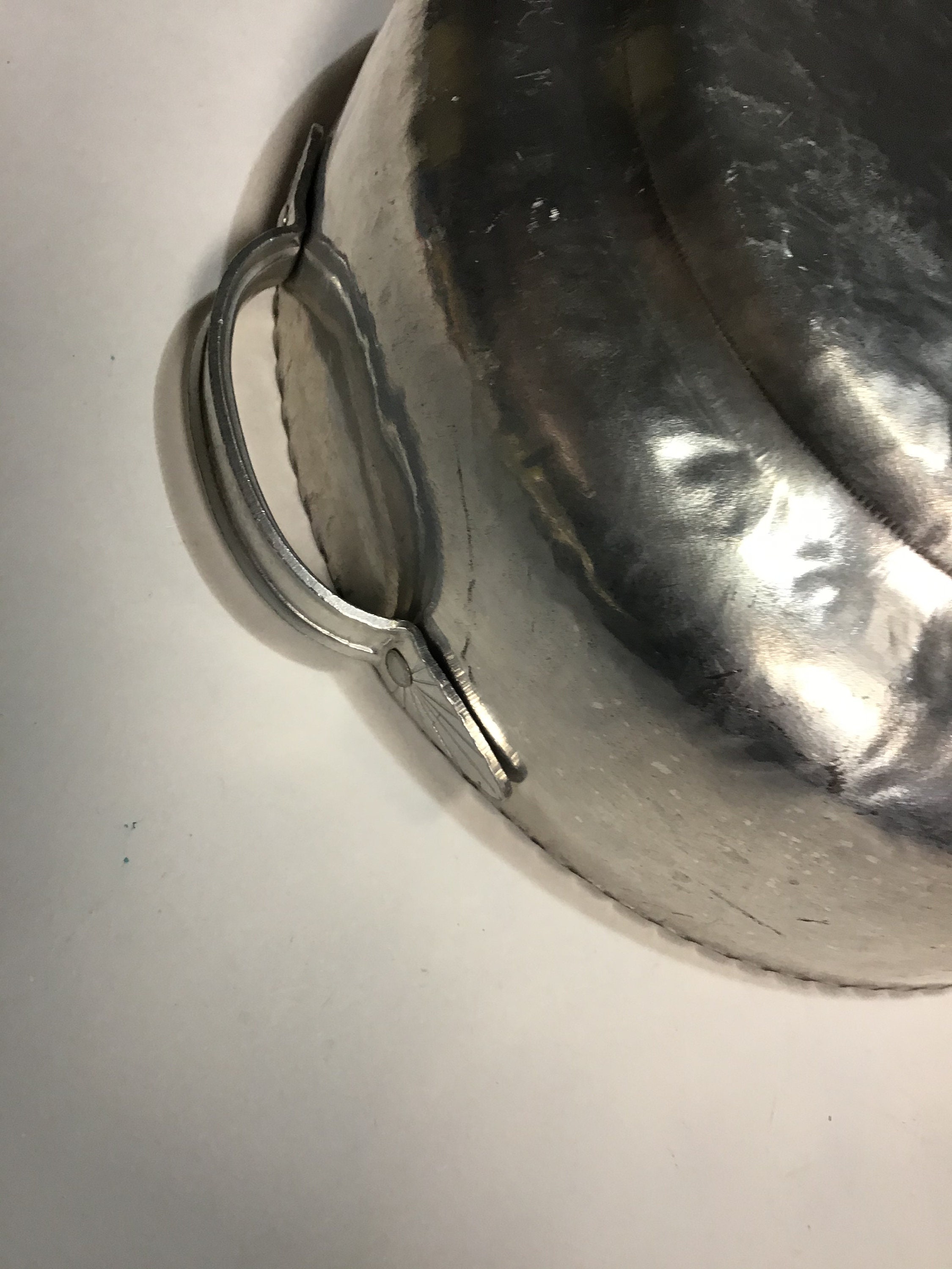 Hand Wrought Creations by Rodney Kent #461 Hammered Aluminum Covered ...