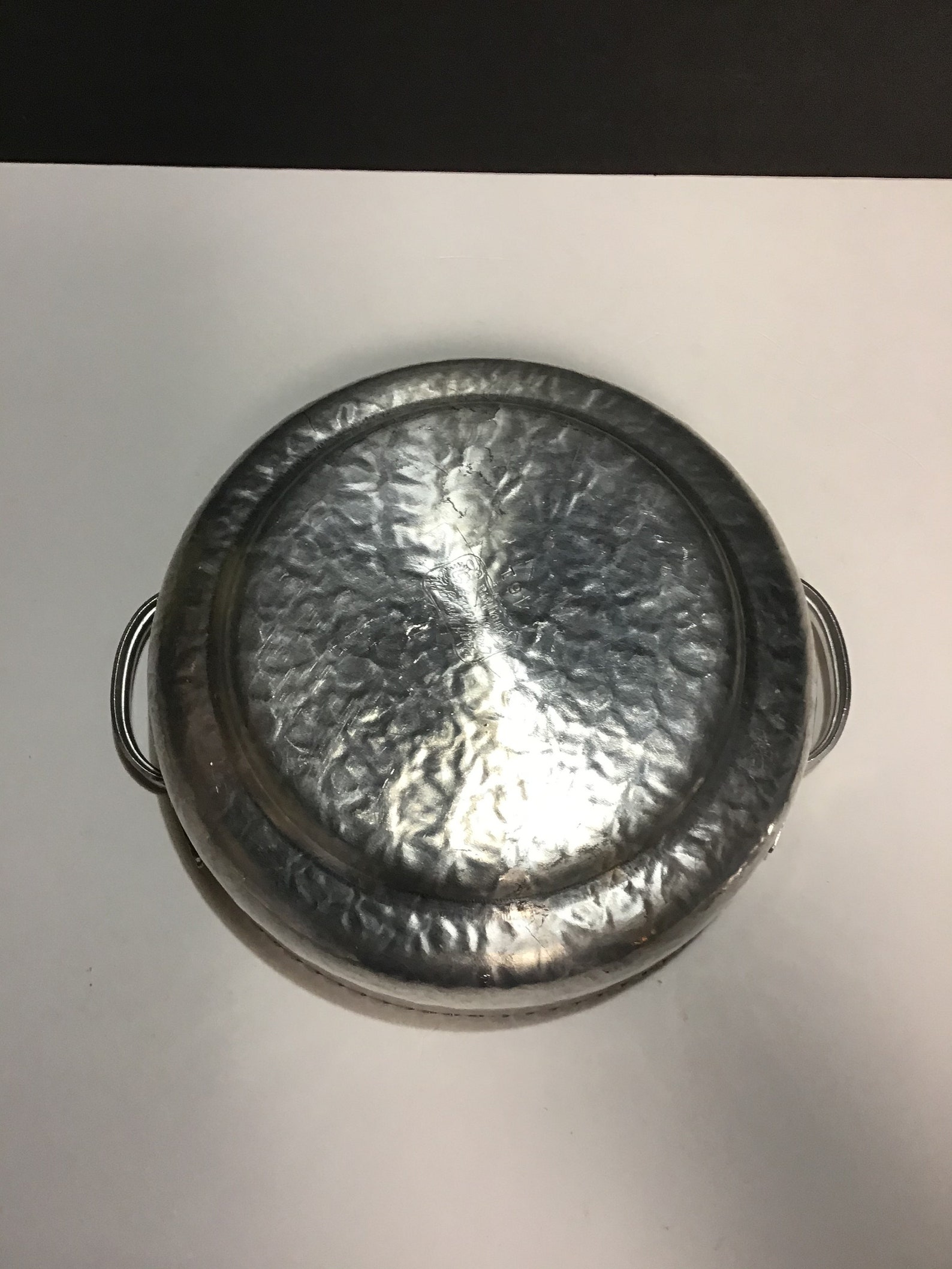 Hand Wrought Creations by Rodney Kent #461 Hammered Aluminum Covered ...