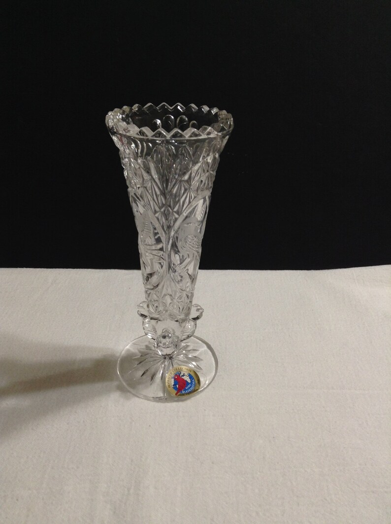 Hofbauer 24% lead crystal vase The Byrdes Collection Echt | Etsy