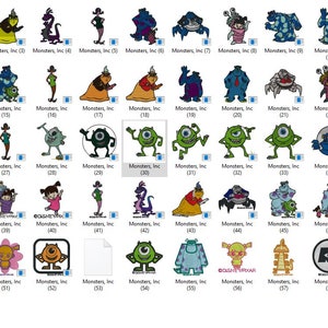 Monsters, Inc Machine Embroidery Designs (59) - Cd/usb/floppies - Etsy