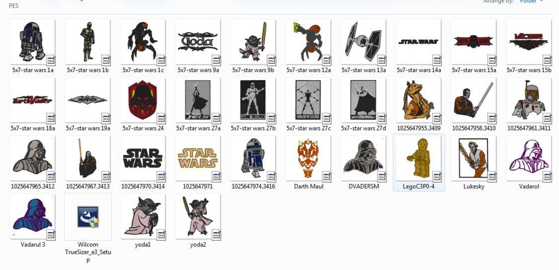 Star Wars Machine Embroidery Designs - 33 Quality Designs - Cd/usb ...