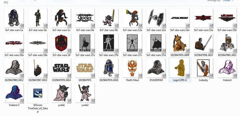 Star Wars Machine Embroidery Designs - 33 Quality Designs - Cd/usb ...