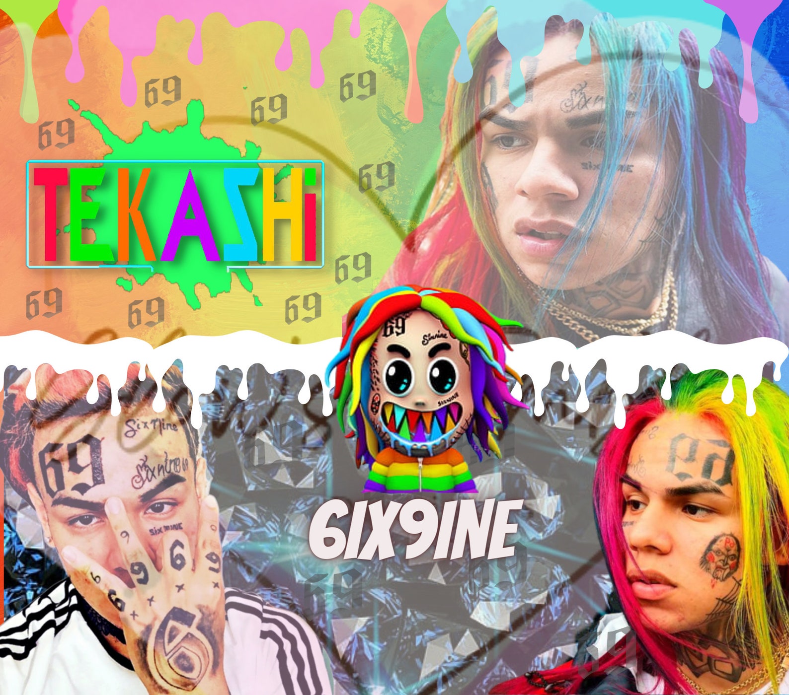6ix9ine Tumbler Wrap - Etsy