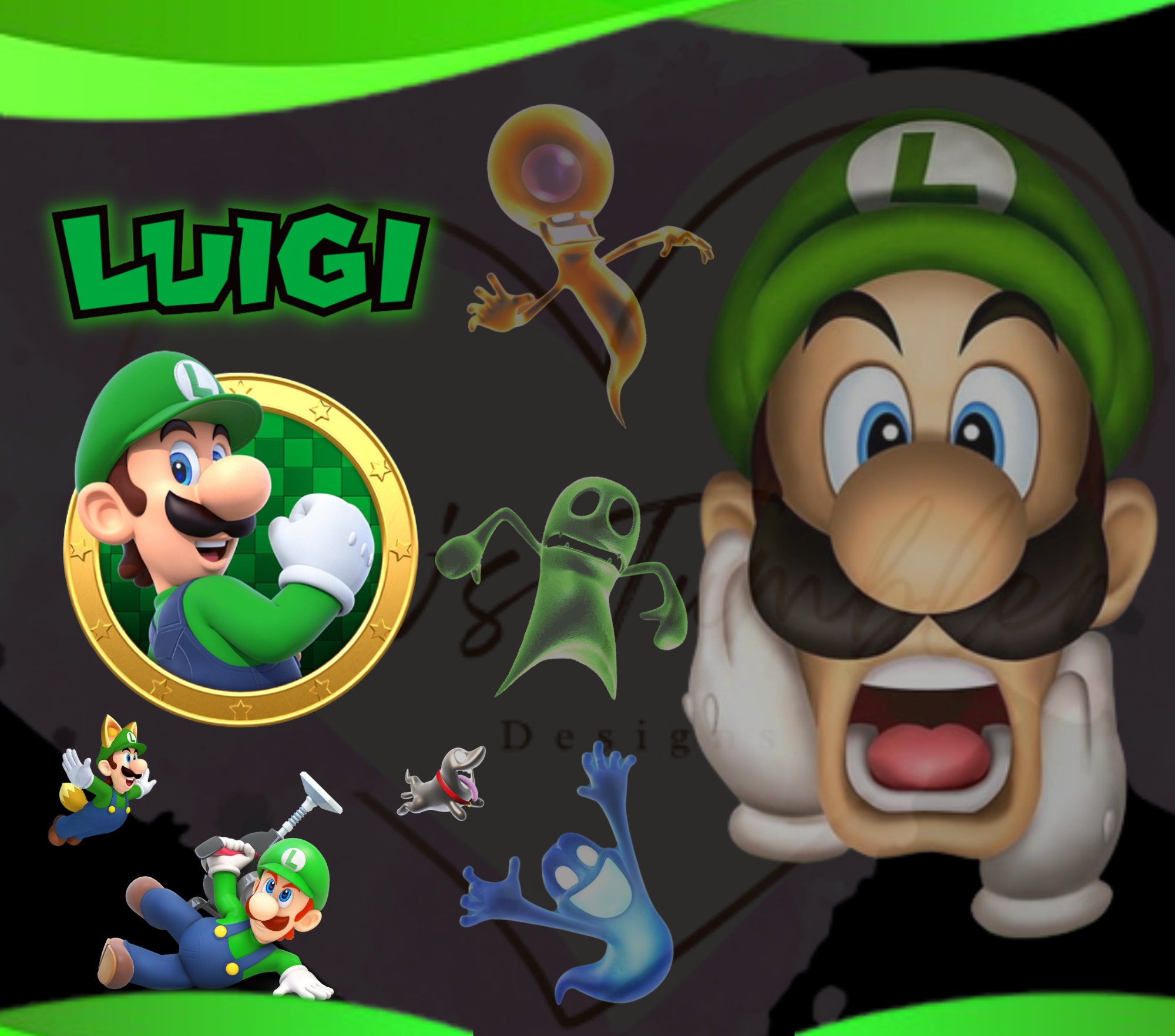 Luigi Tumbler Wrap - Etsy