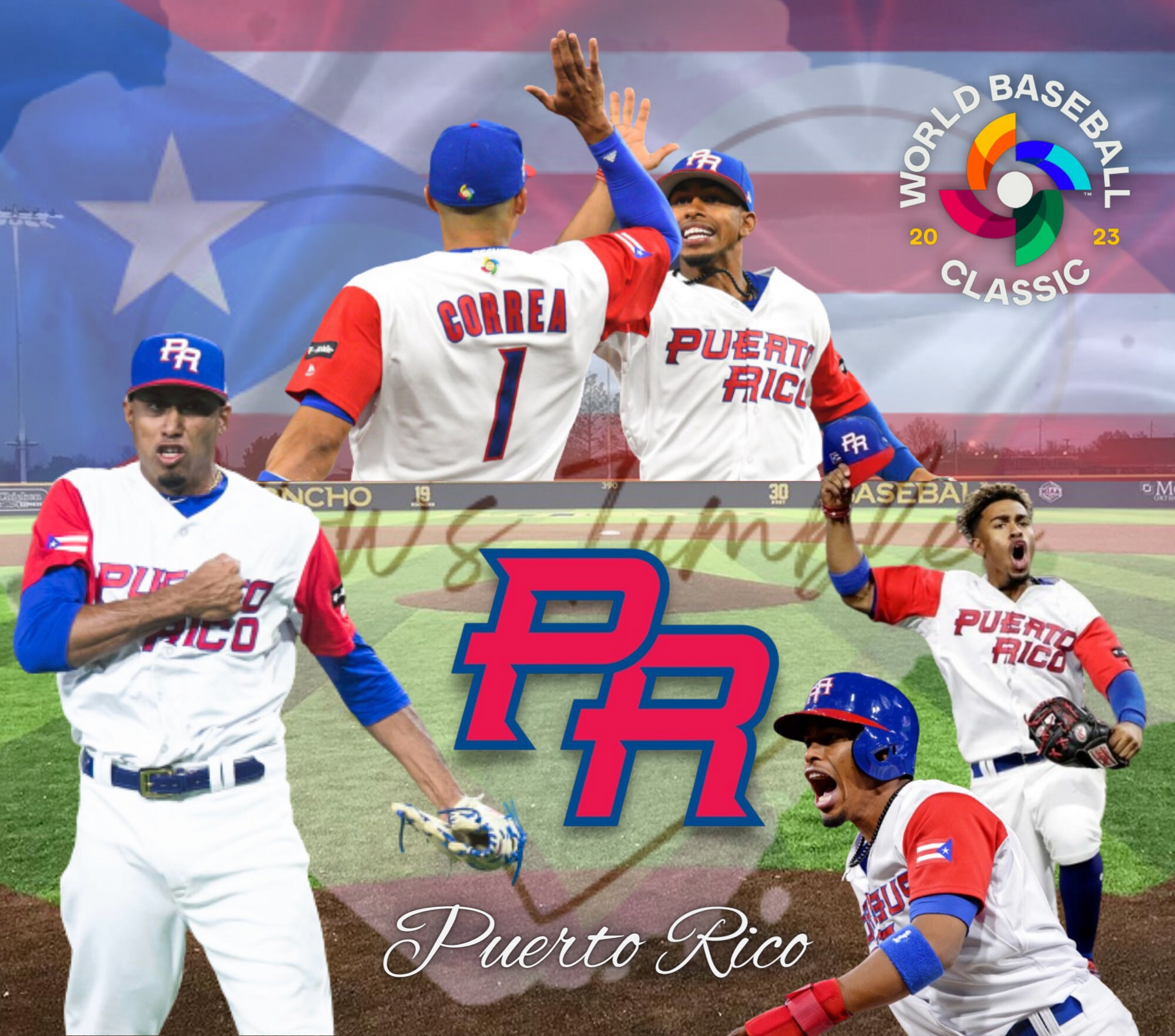 Puerto Rico Baseball Tumbler Wrap - Etsy