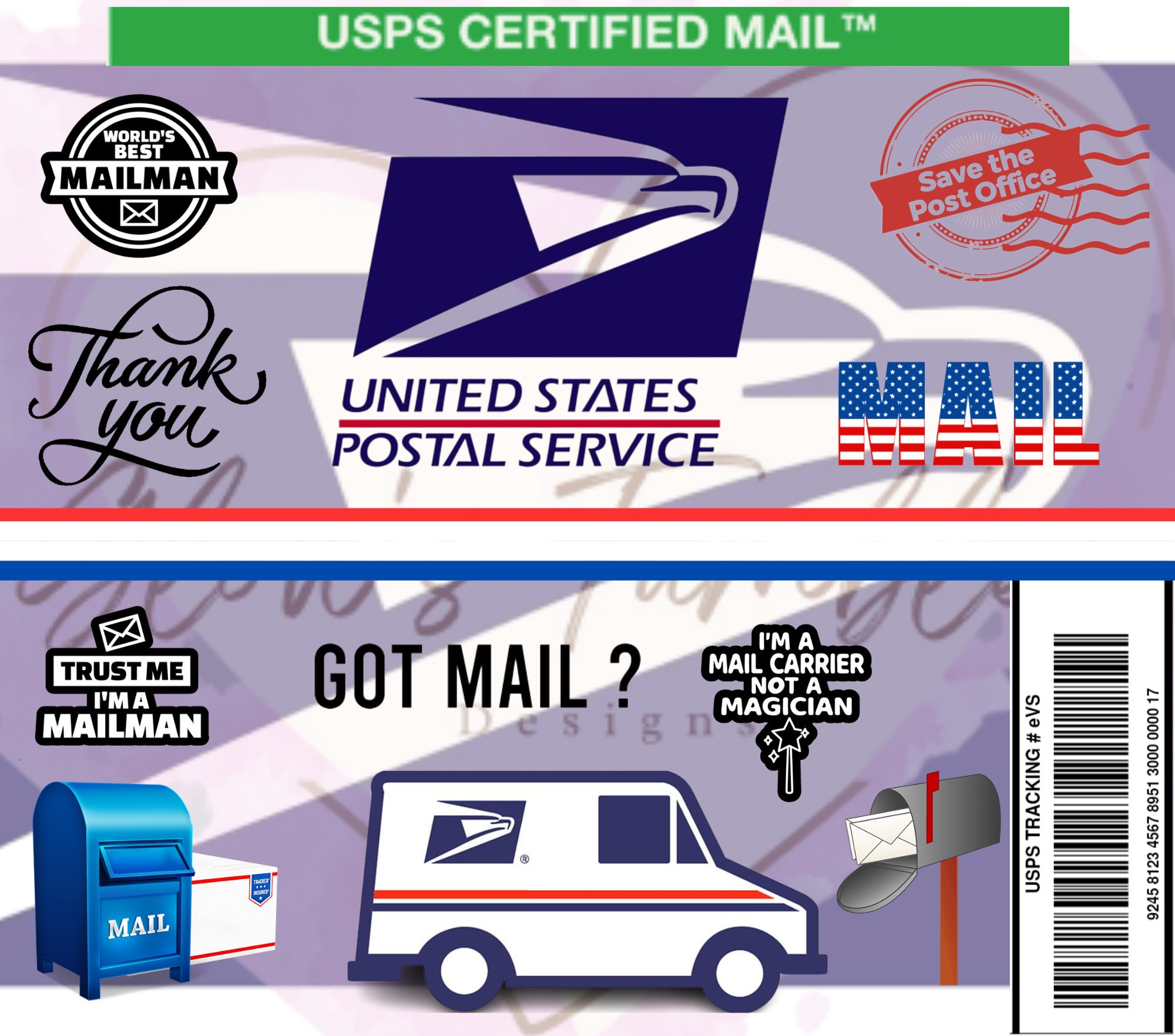 Mail Carrier Tumbler Wrap - Etsy