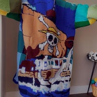 One Piece Inspired Crochet Cardigan Pattern: Oversized Tapestry Graph ...