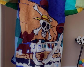 One Piece Going Merry Crochet Cardigan Pattern: PDF Oversized Crochet ...