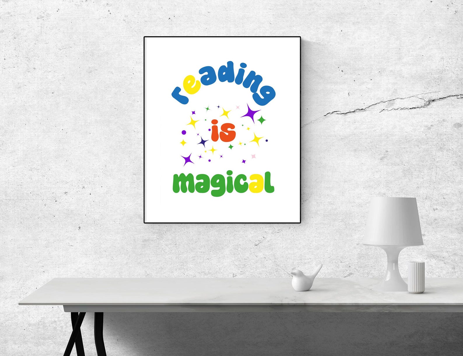 Printable Childrens Book Art, Kids Reading Print With Reading Quote ...