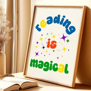 Printable Childrens Book Art, Kids Reading Print With Reading Quote ...