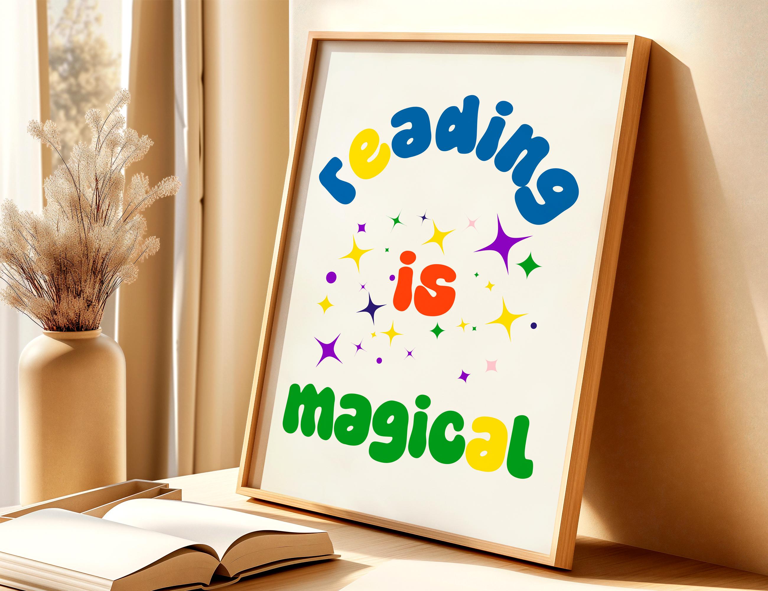 Printable Childrens Book Art, Kids Reading Print With Reading Quote ...