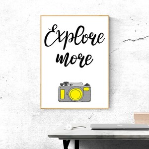 Explore Poster Printable Travel Nursery Decor Hand Lettered Travel ...