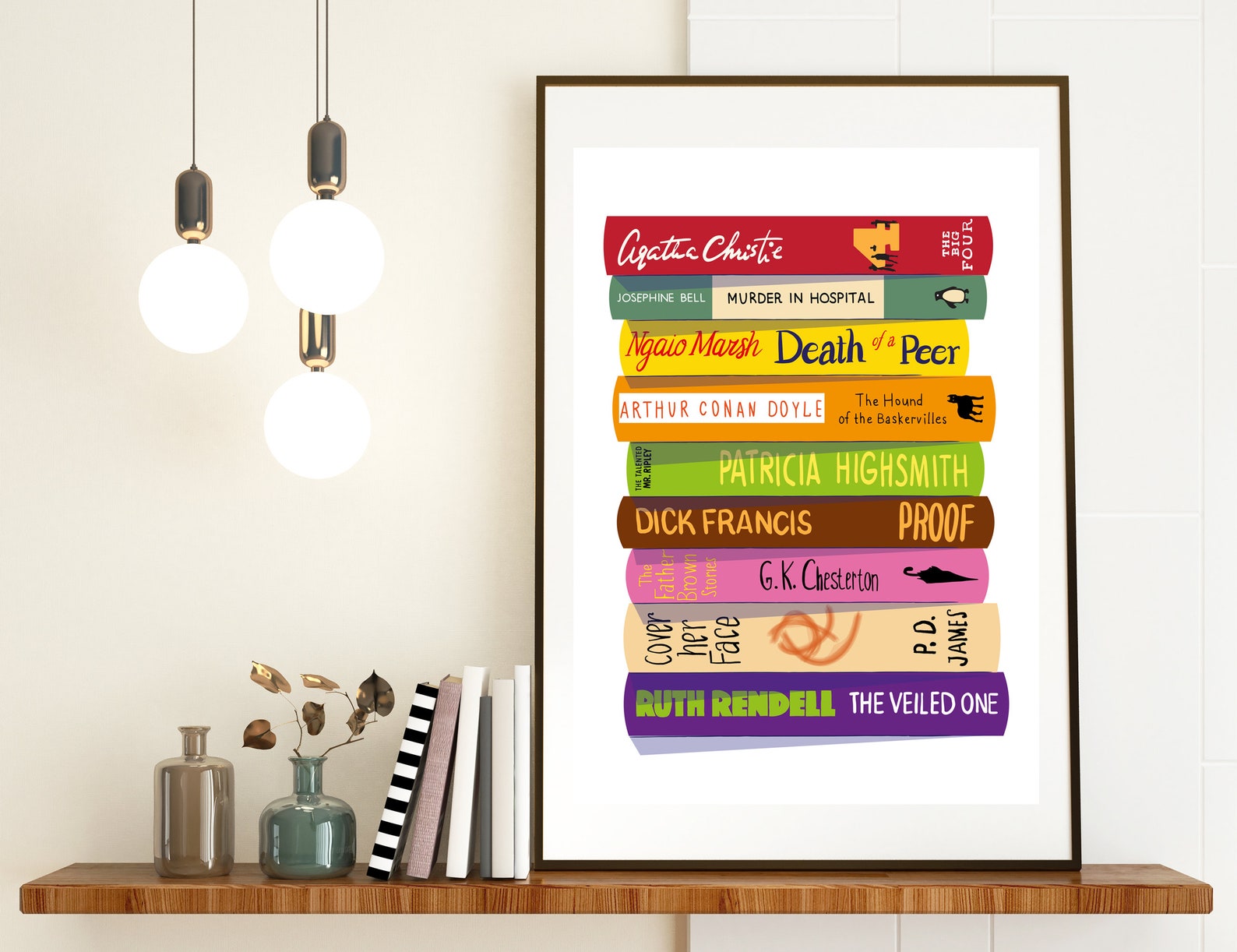 Murder Mystery Book Poster Thriller Book Stack Decor - Etsy
