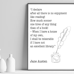 Pride and Prejudice Printable Book Quote, Classic Literature Digital ...