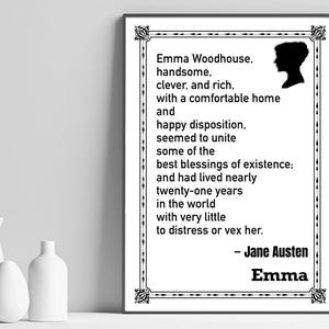Jane Austen Printable Book Art - Literary Quote Print Perfect for ...