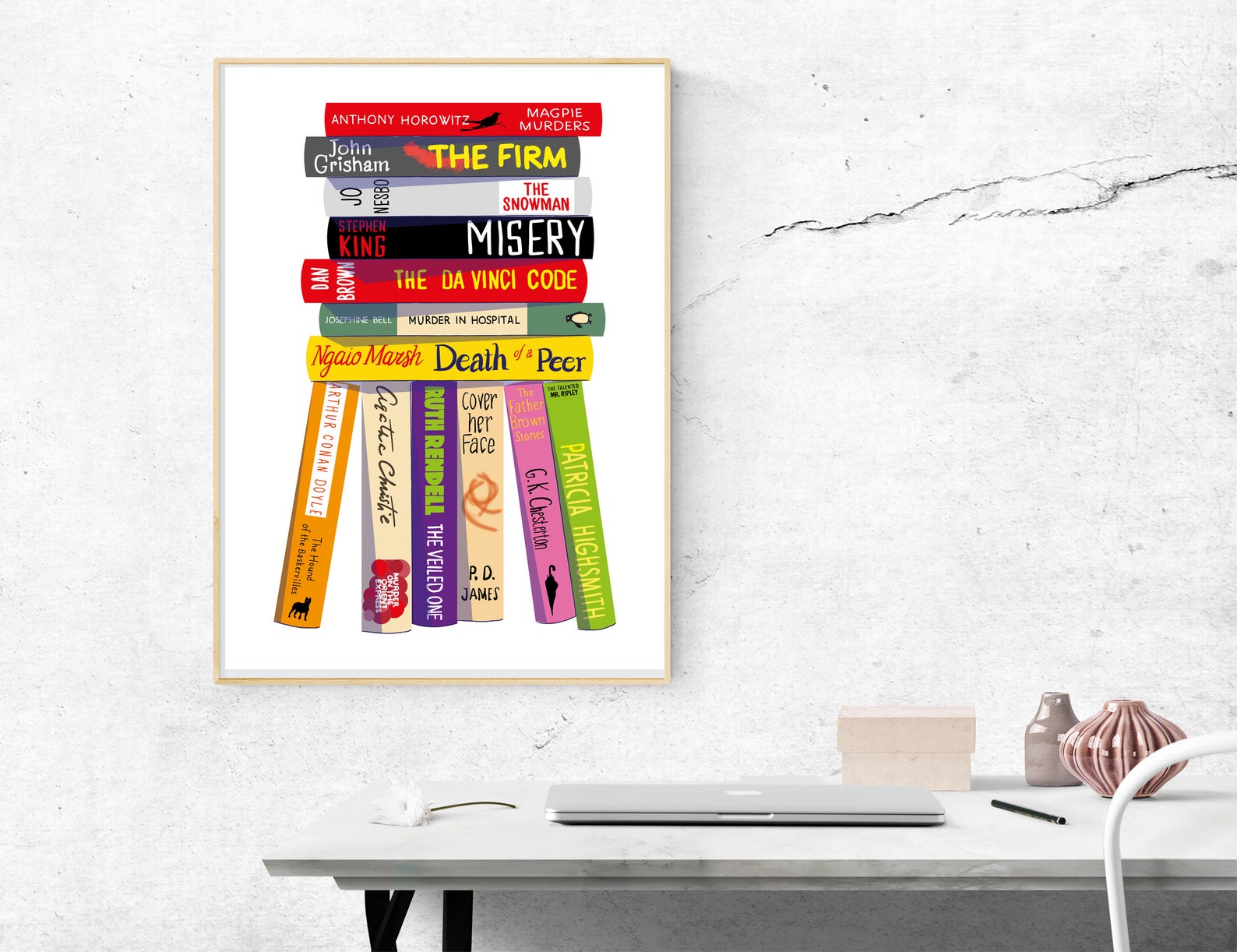 Murder Mystery Book Poster Printable Mystery Books Stack - Etsy