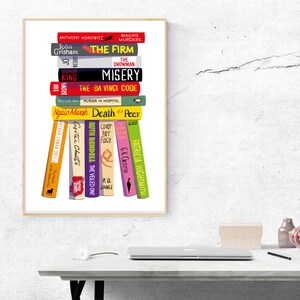 Murder Mystery Book Poster Printable Mystery Books Stack - Etsy