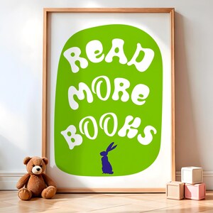 Printable Book Stack and Reading Quote | Set of 2 Kids Posters ...