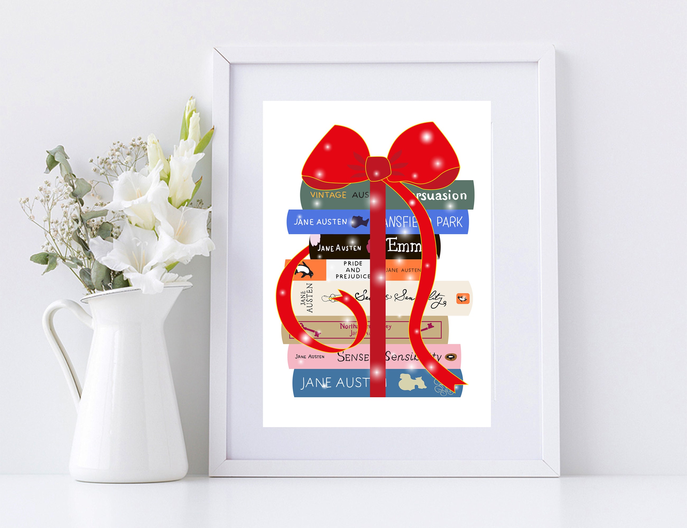 Classic Christmas Art Print Christmas Book Poster Pride and Prejudice ...