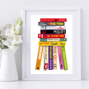 Murder Mystery Book Poster Printable Mystery Books Stack - Etsy