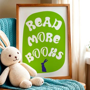 Printable Book Stack and Reading Quote | Set of 2 Kids Posters ...