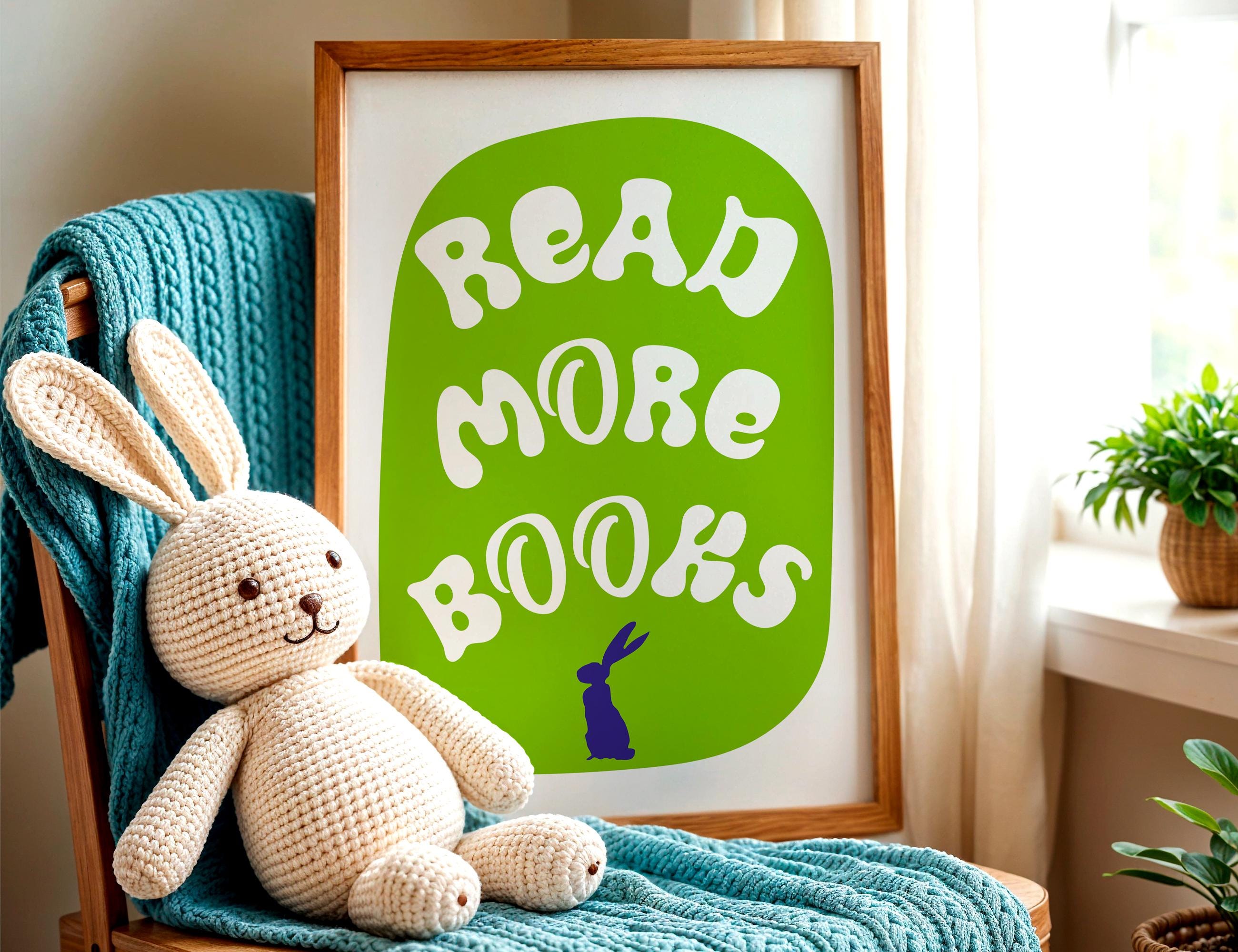 Printable Book Stack and Reading Quote | Set of 2 Kids Posters ...