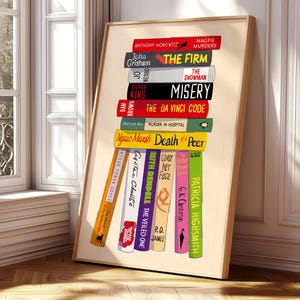 Murder Mystery Book Poster – Printable Mystery Book Stack – Vintage ...
