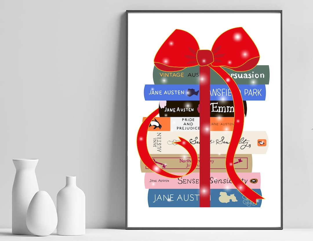 Classic Christmas Art Print Christmas Book Poster Pride and Prejudice ...