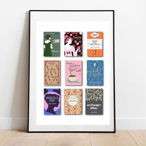 Printable Set of 2 Jane Austen Reading Posters, Pride and Prejudice ...