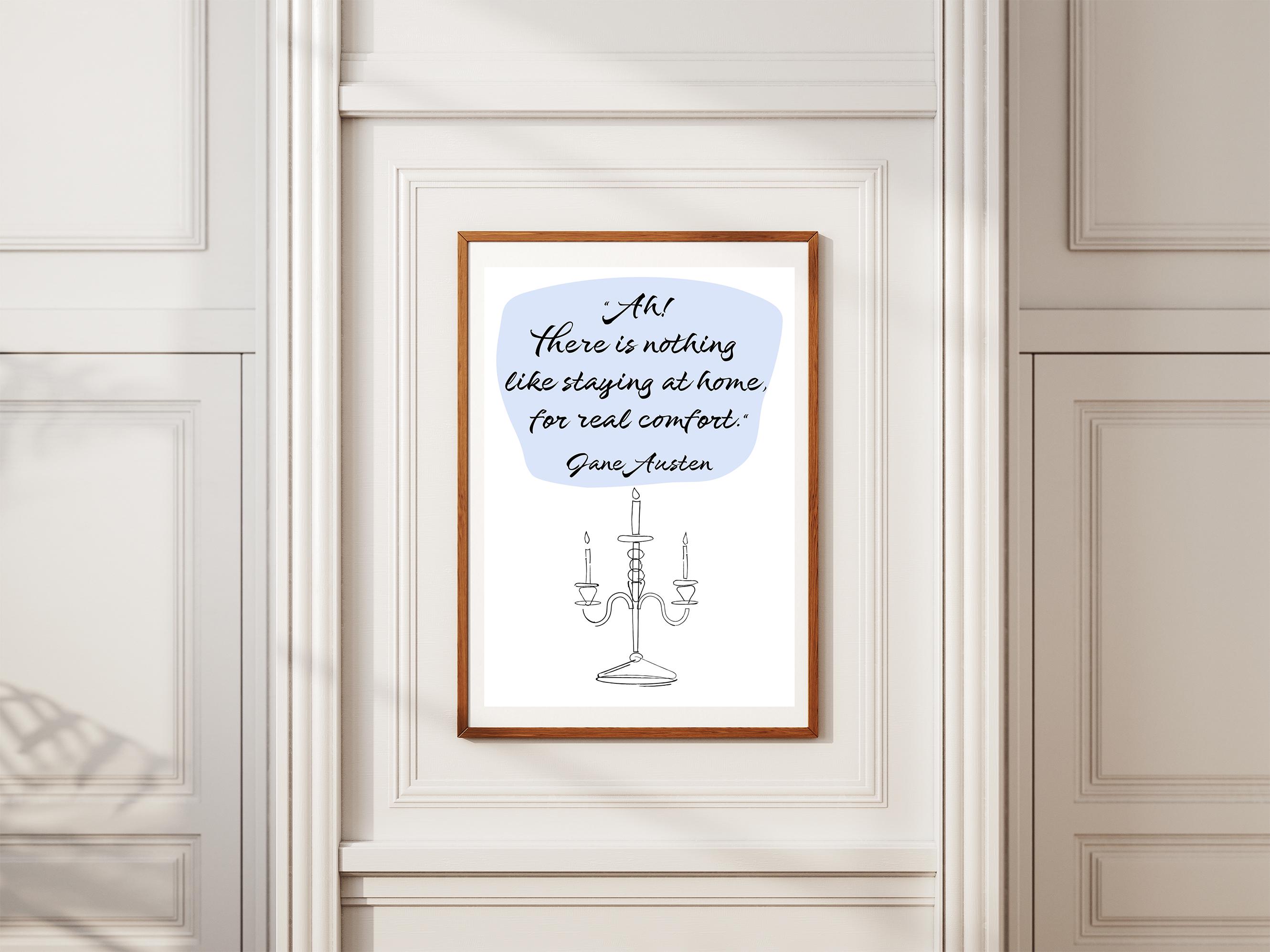 Jane Austen 250th Anniversary Quote Print: Vintage Bookish Home Decor ...