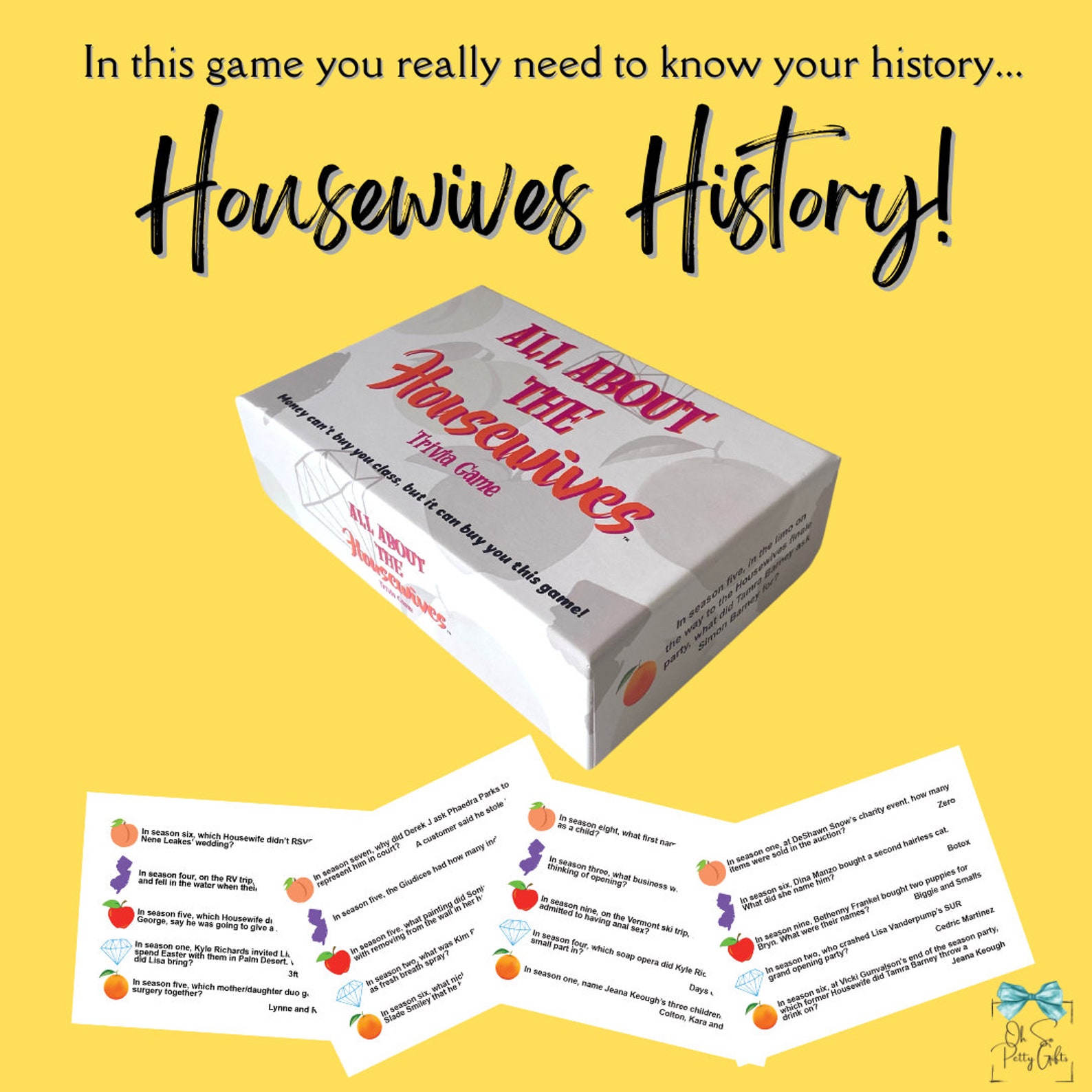 All About the Housewives Trivia Game Real Housewives Board Game - Etsy