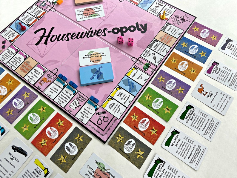 Housewives-OPOLY Game Real Housewives Board Game Rhoa Rhobh | Etsy