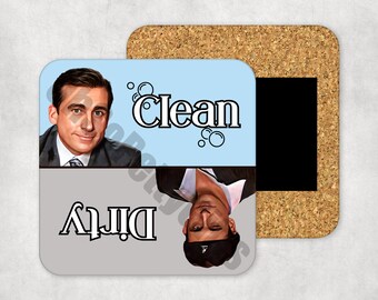 Michael Scott the Office Dirty/clean Magnet - Etsy
