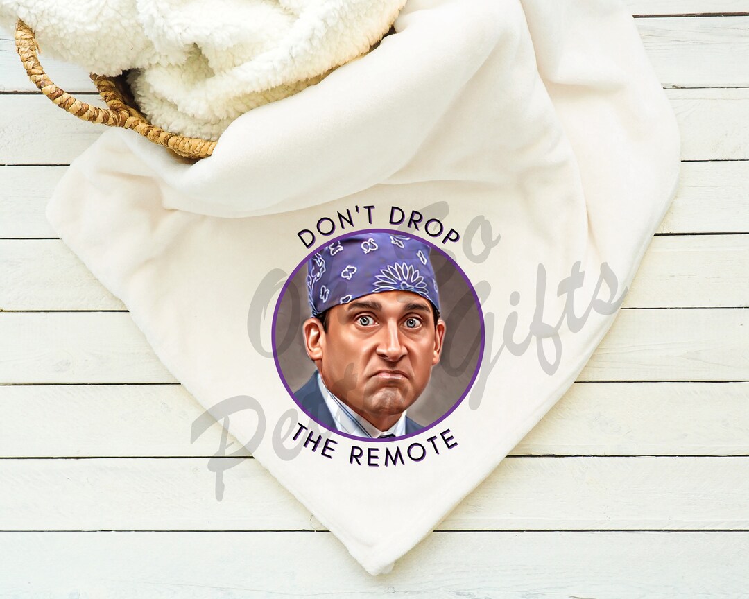 The Office Prison Mike Don't Drop the Remote Blanket 50" X 60" Silk Touch Hemmed Michael Scott ...