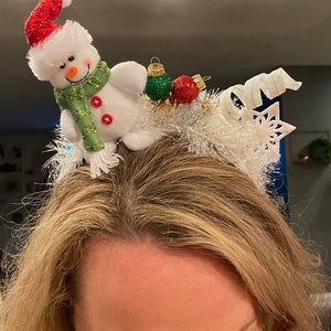 Christmas Headband, Secret Santa Gift, Snowman Headband, Family ...