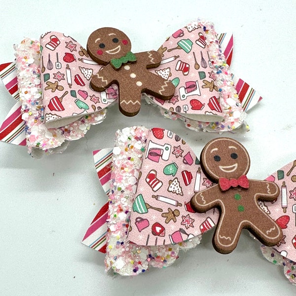 Gingerbread Man Bow - Etsy