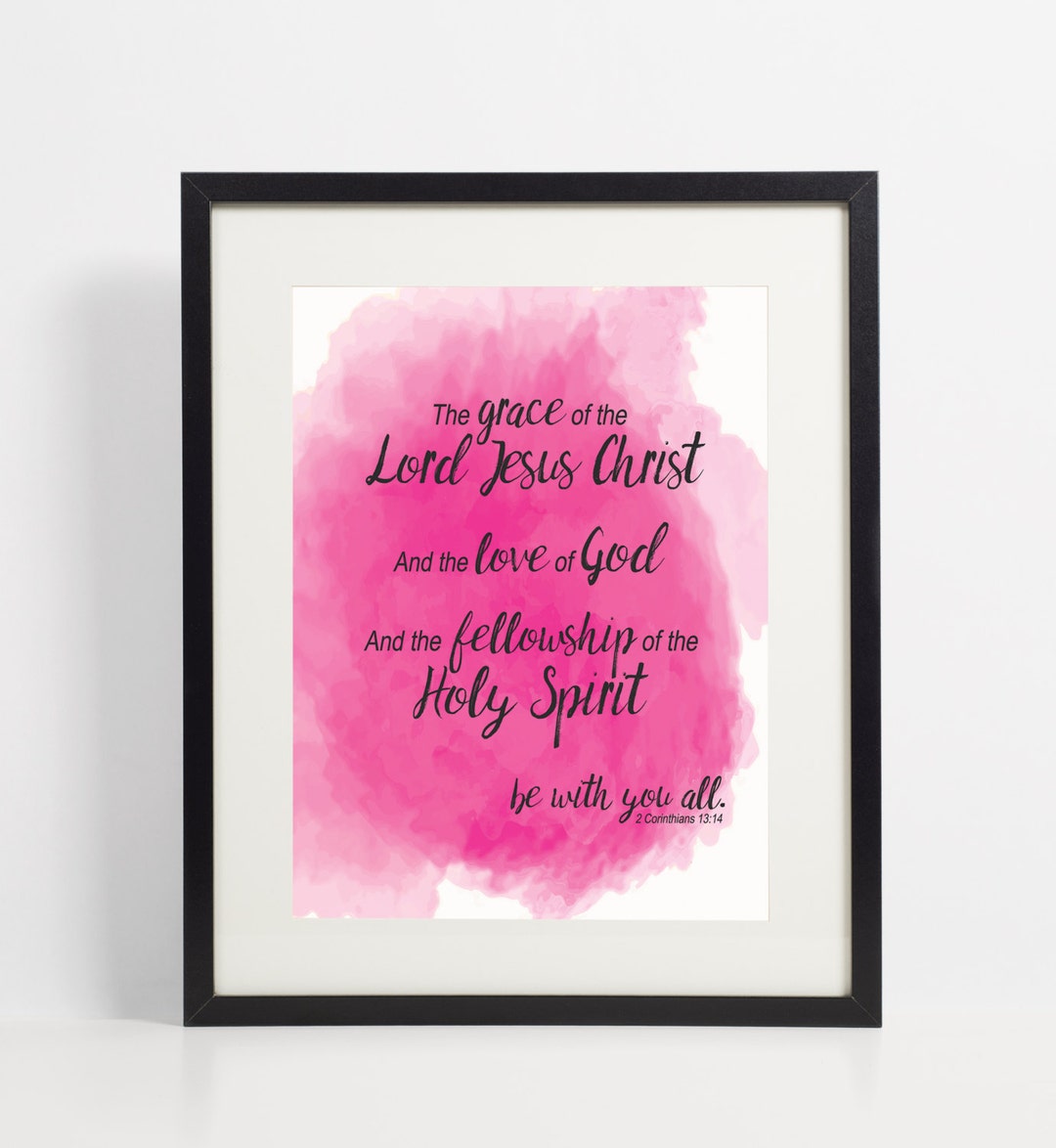 Instant Download Scripture Quote, Pink Watercolor Art Print ...