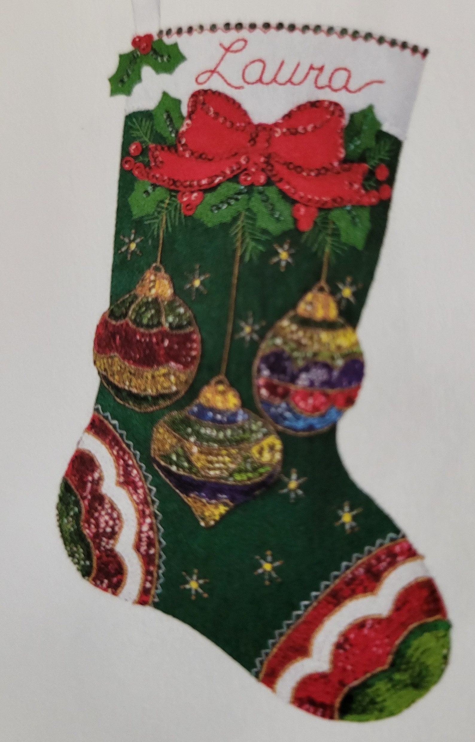 Personalized Jeweled Ornaments Christmas Stocking - Etsy