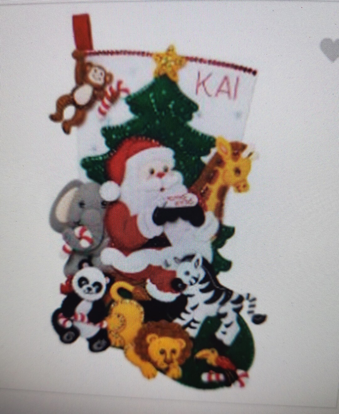 Jungle Animals Christmas Stocking - Etsy