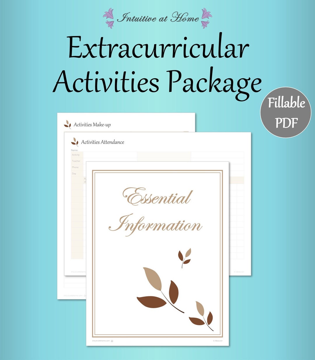 Mini Kids Extracurricular Activities Printables – Taupe Editable ...