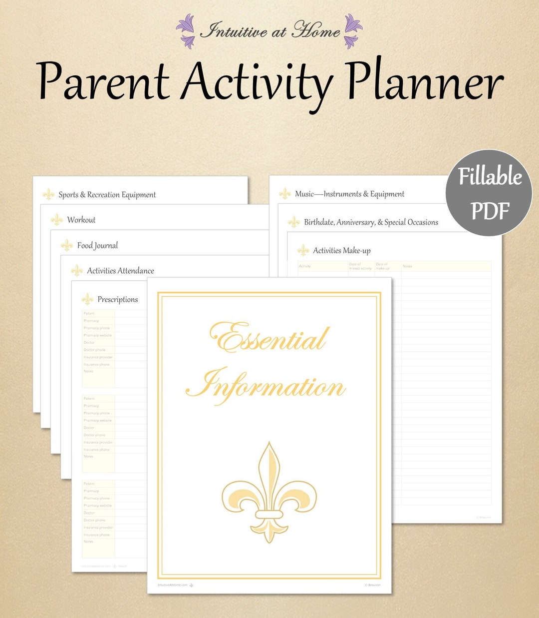 Parent Activity Planner Printable – Fillable Family Organizer, to Do ...