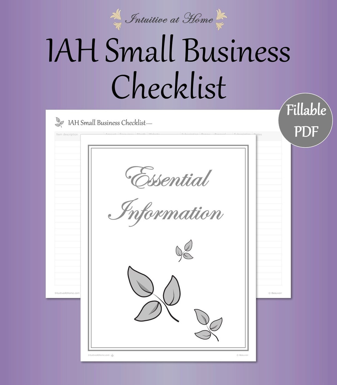 Mini Small Business Printable Checklist – Gray Editable Fillable ...