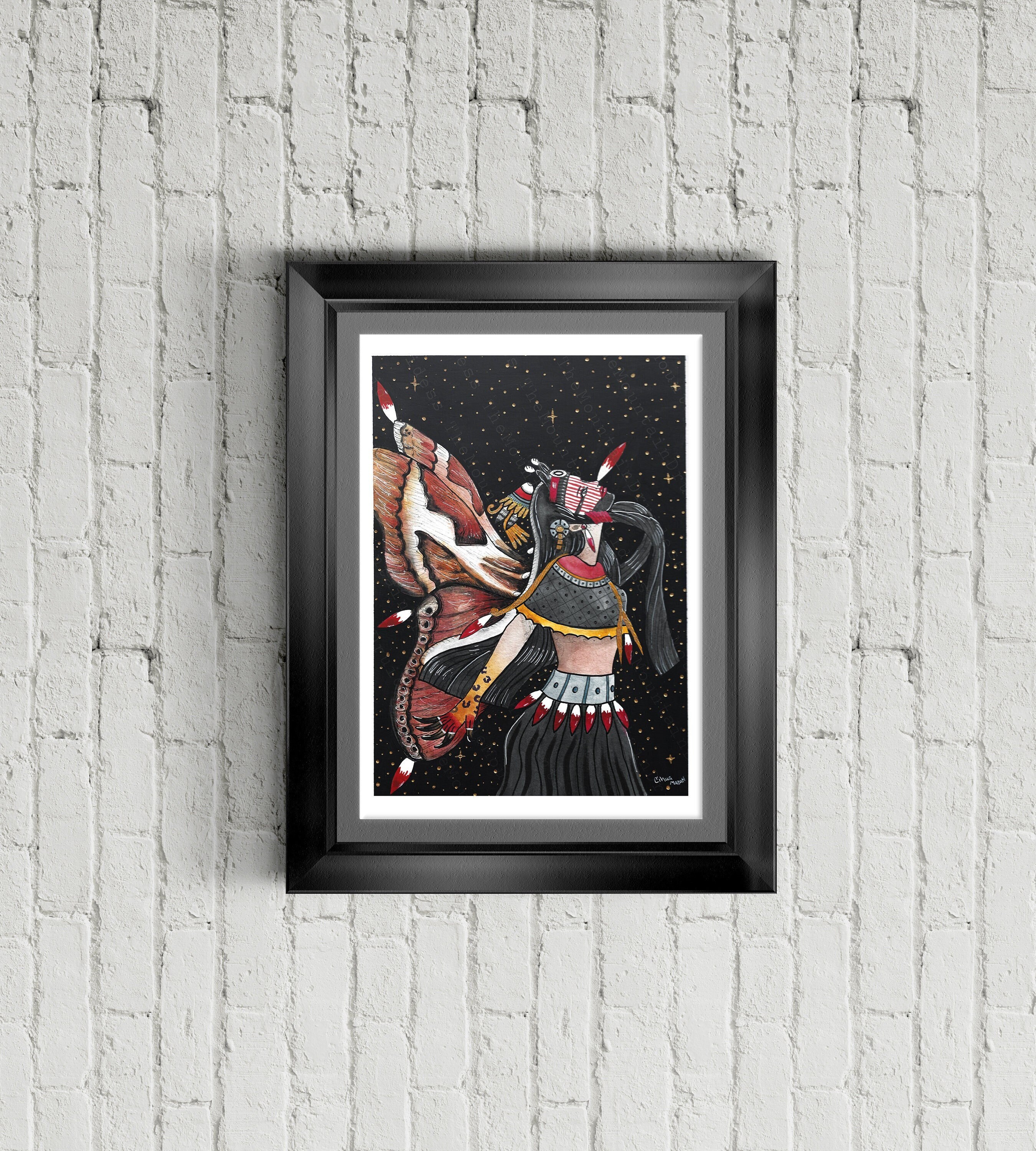 Itzpapalotl Aztec Goddess Art Print| Mexican Goddess| Danza Azteca ...