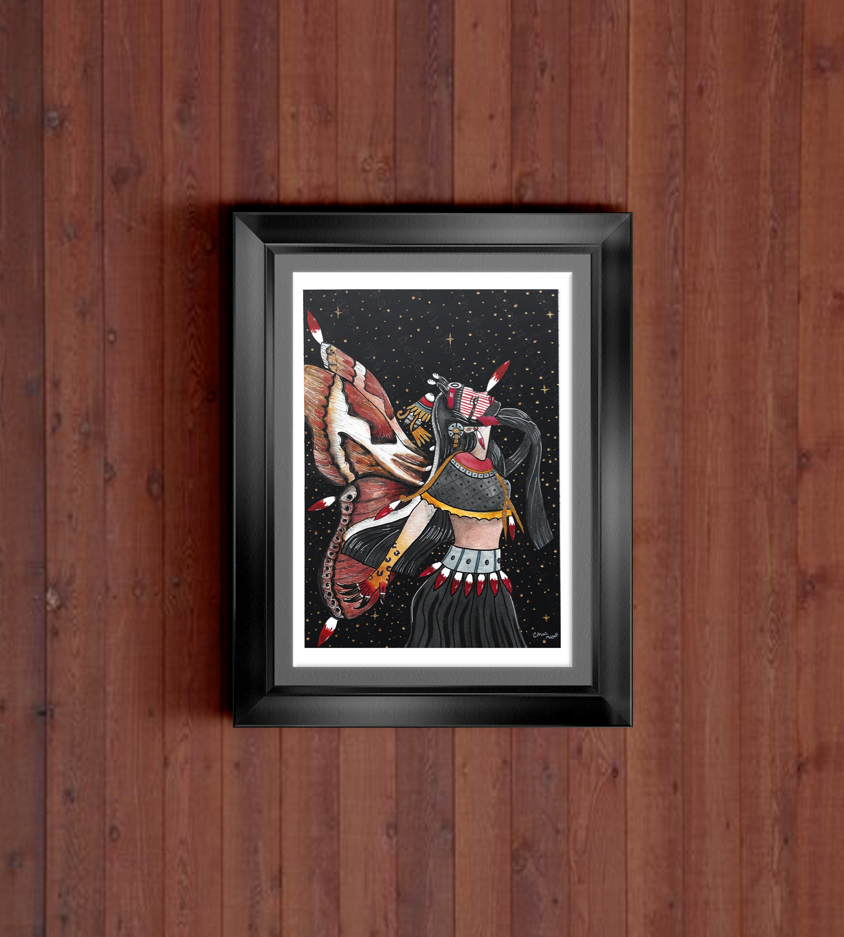 Itzpapalotl Aztec Goddess Art Print| Mexican Goddess| Danza Azteca ...