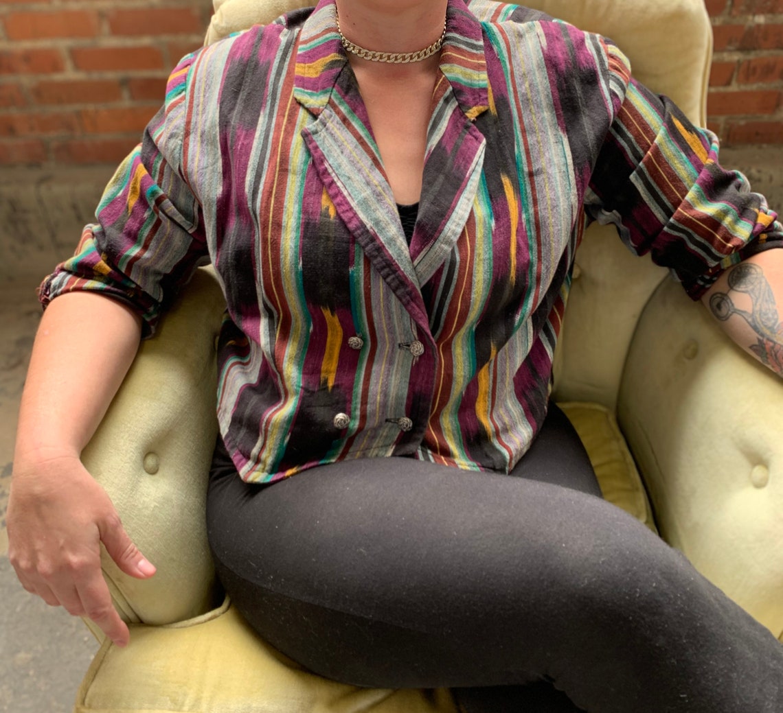 Vintage Southwestern Style Bolero Jacket Double Breasted - Etsy