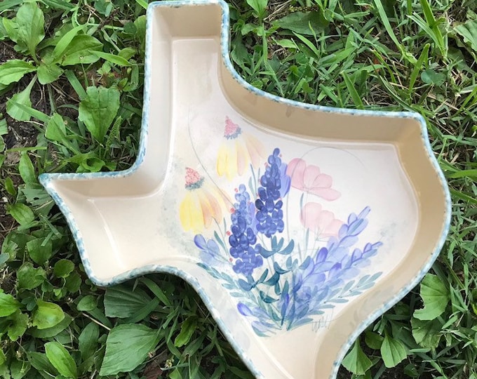 Vintage Yesteryears Pottery Marshall,tx Ceramic Texas Shaped Casserole ...