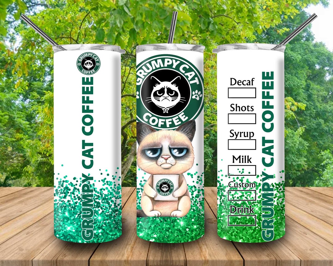 Cat Pet Tumbler Cat Coffee Design for 20oz Skinny Tumbler - Etsy
