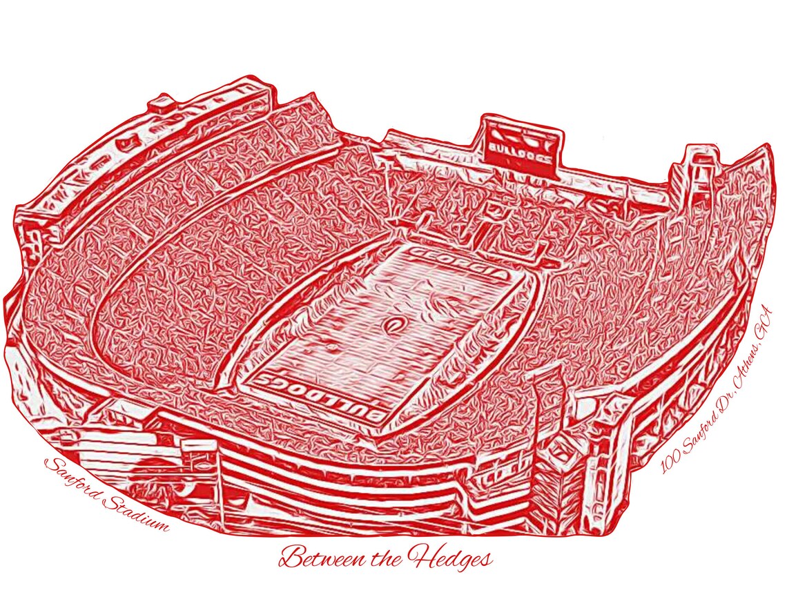 University of Georgia Stadium - Etsy